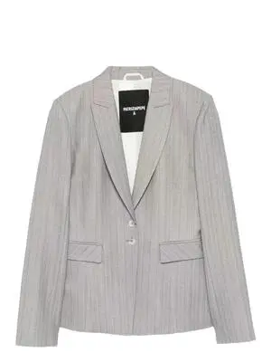 Patrizia Pepe Slim Pinstripe Blazer - Grey