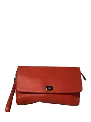 COACH® Twist Lock Clutch - Red