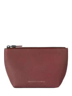 Brunello Cucinelli Leather Clutch Bag - Red