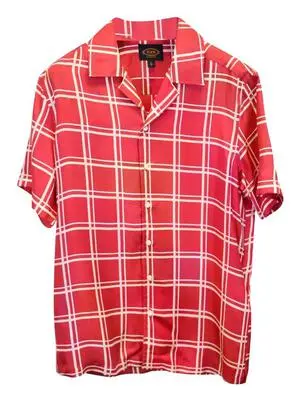 TOD'S Checkered Short-sleeve Shirt - Red