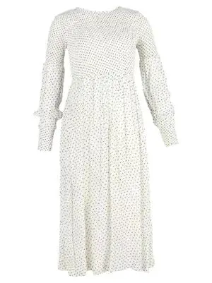 GANNI Polka-dot Dress - White
