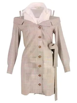 Maje Trompe-l’oeil Shirt Dress - Neutrals