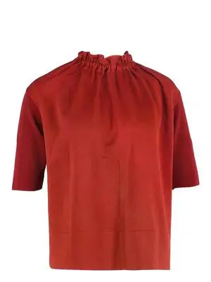 Marni Ruffle Neck Top - Red