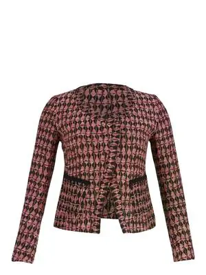 Maje Tweed Patch-pocket Jacket - Pink