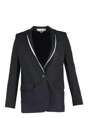 Stella McCartney Contrast-trim Blazer - Black