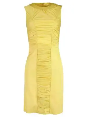 Emilio Pucci Ruched Sleeveless Midi Dress - Yellow