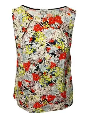 Erdem Floral-print Sleeveless Top - Neutrals