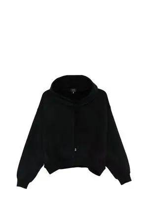 R13 Drawstring Hooded Hoodie - Black