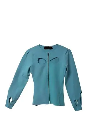 Roland Mouret Cutout Longsleeve Top - Blue