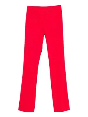 Patrizia Pepe Slim Crepe Trousers - Red