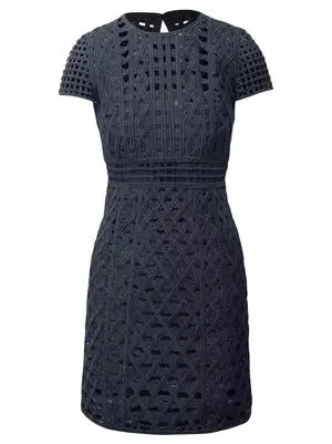 Burberry Lace-detail Mini Dress - Black