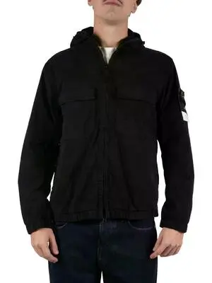 Stone Island Hooded Chest-pocket Jacket - Black