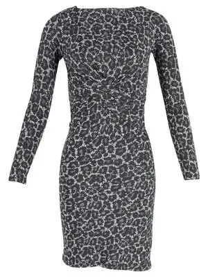 Michael Kors Vintage Animal-print Midi Dress - Black