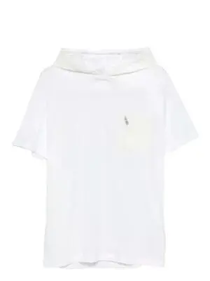 Eleventy Hooded Pocket T-shirt - White