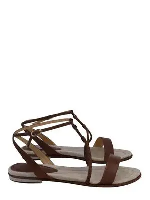 ALEXANDRE BIRMAN Braided-strap Flat Sandals - Brown