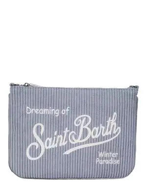 MC2 SAINT BARTH Parisienne Corduroy Clutch - Blue