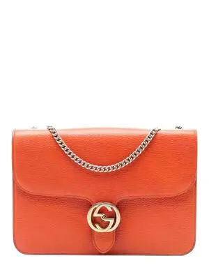 Gucci Medium Calfskin Interlocking G Crossbody Bag - Orange