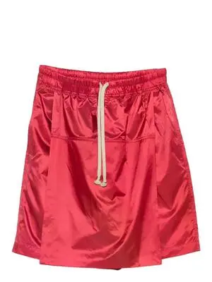 MONCLER + RICK OWENS Drawstring Kilt Shorts - Red