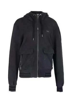 Dolce & Gabbana Flap-pocket Zip-up Hoodie - Grey