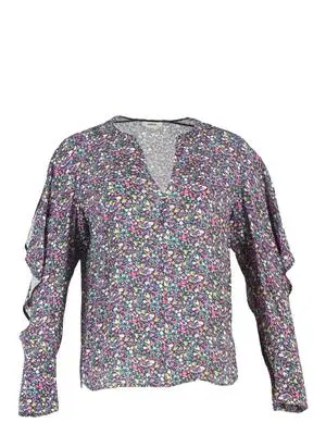 JASON WU Floral Print V-neck Blouse - Pink