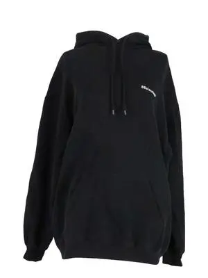 Balenciaga Logo-print Hoodie - Black