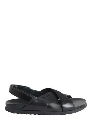 Prada Crisscross-strap Sandals - Black