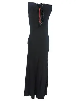 Stella McCartney Chain-detail Maxi Dress - Black