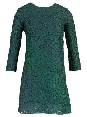 Nina Ricci Embossed Mini Dress - Green