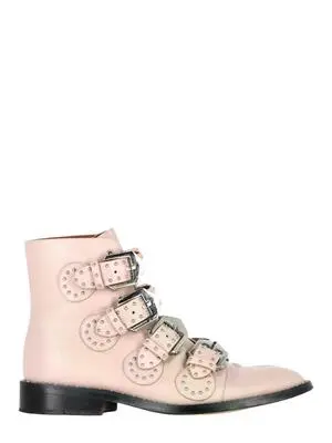 Givenchy Buckle Studded Ankle Boots - Pink