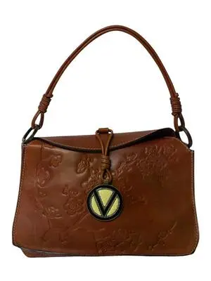 Valentino Garavani Flower Embossed Shoulder Bag - Brown