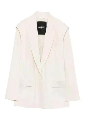 Patrizia Pepe Oversized Lace-back Blazer - Neutrals