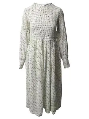 GANNI Polka-dot Dress - White