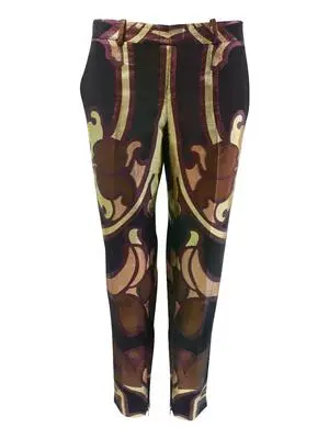 Gucci Floral-patterned Trousers - Black