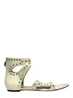 CHARLOTTE OLYMPIA Studded Leather Sandals - Neutrals