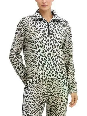 NEWLAND Leopard-print Zip Top - Neutrals