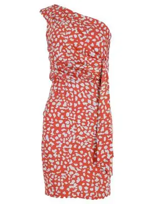 Diane Von Furstenberg Agatha One-shoulder Dress - Red