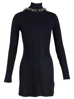 DION LEE Chain-embellished Mini Dress - Black
