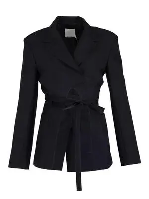 Christopher Esber Cut-out Tie-waist Blazer - Black