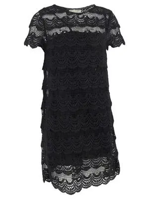 Michael Kors Lace Detail Mini Dress - Black
