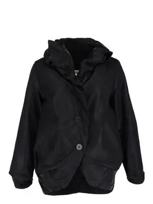 Issey Miyake Pleated Collar Jacket - Black