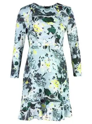 Erdem Judy Floral-print Mini Dress - Blue