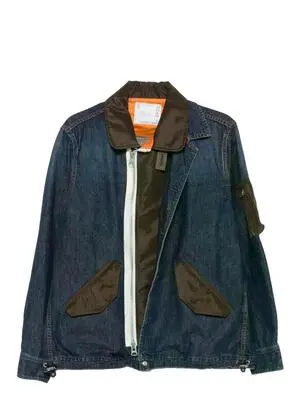 Sacai Layered Denim Jacket - Blue