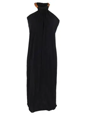 JIL SANDER Beaded-strap Halter Dress - Black