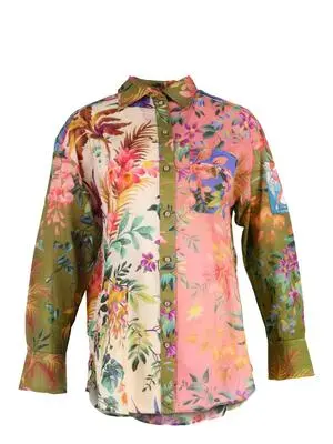 Zimmermann Tropicana-print Shirt - Neutrals