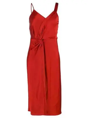 ALEXANDER WANG Draped Satin Dress - Red