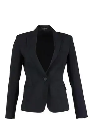 Theory Single-breasted Blazer With Button Cuffs - Black