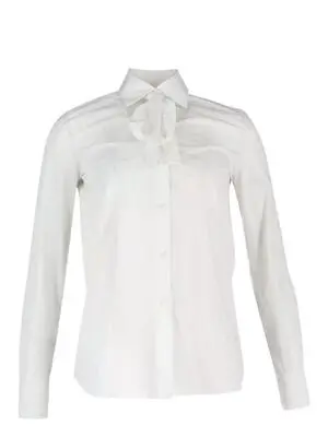 MARIO VALENTINO VINTAGE Neck-bow Shirt - White