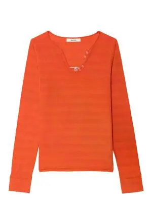 Zadig&Voltaire Striped Long-sleeve Top - Orange