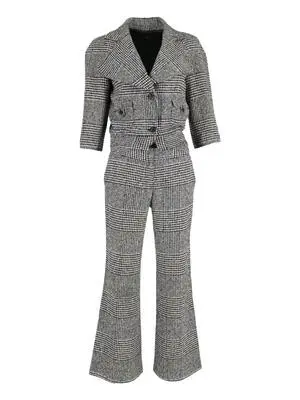 JOSEPH Houndstooth-check Suit - Black