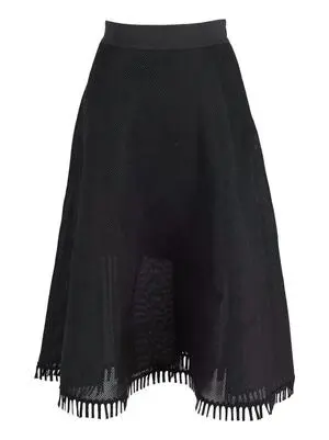 Dkny Mesh Midi Skirt - Black
